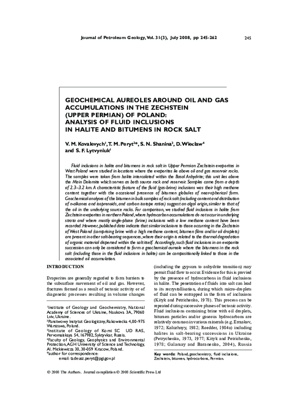 (PDF) Geochemical Aureoles Around Oil and Gas Accumulations in the ...
