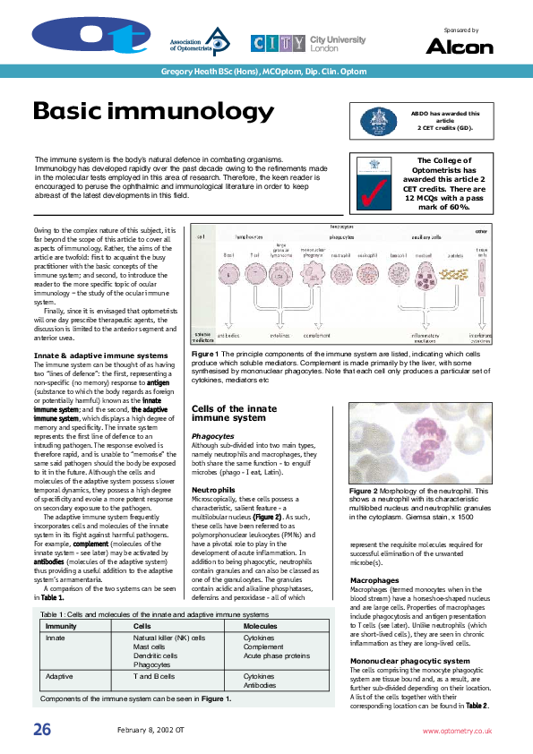 (PDF) Basic immunology