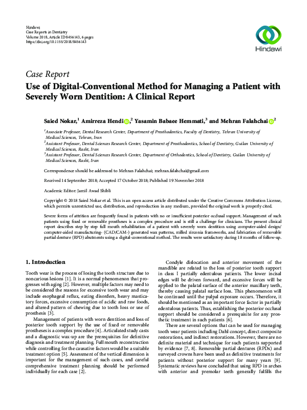 (PDF) Use of Digital-Conventional Method for Managing a Patient with ...