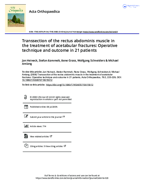 (PDF) Transsection of the rectus abdominis muscle in the treatment of ...