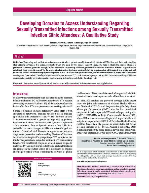 (PDF) Developing domains to assess understanding regarding sexually ...