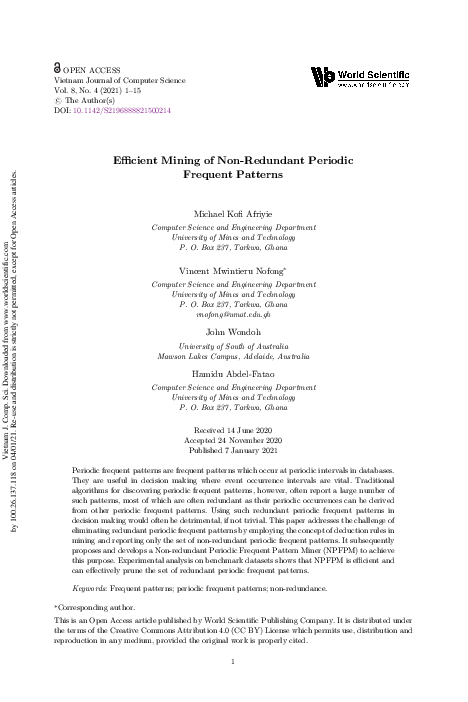 (PDF) Efficient Mining of Non-Redundant Periodic Frequent Patterns