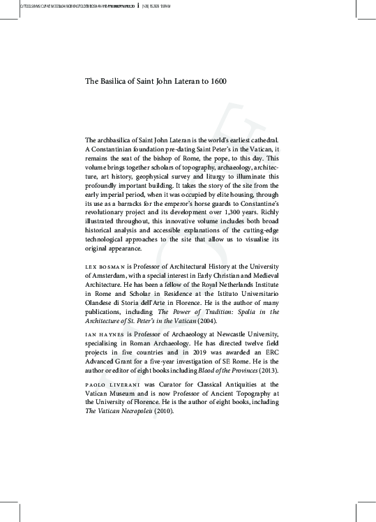 (PDF) The remodeling of S. Giovanni in Laterano by Pope Nicholas IV ...
