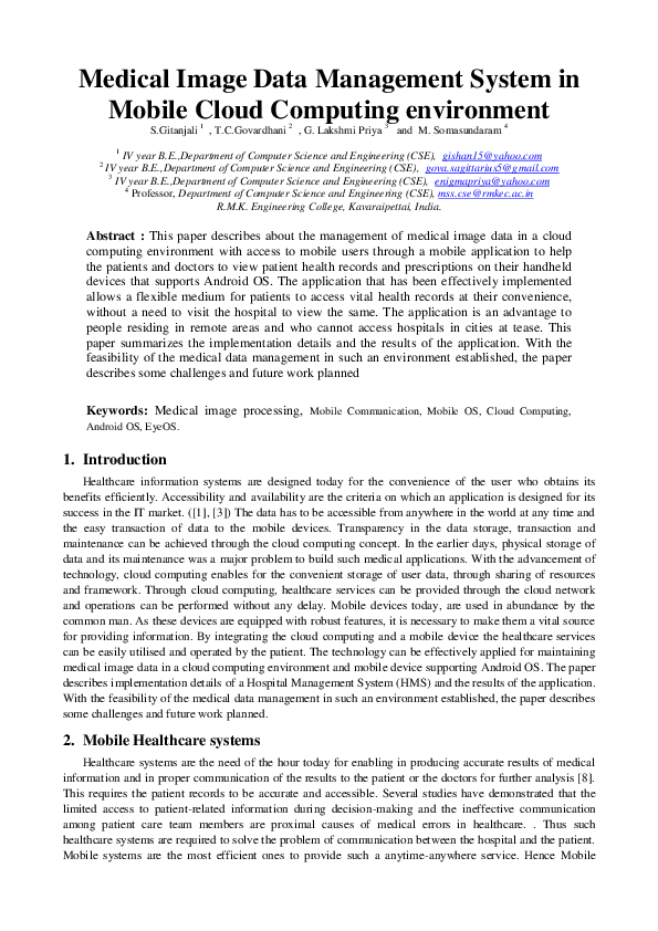 (PDF) Medical Image Data Management System in Mobile Cloud Computing ...