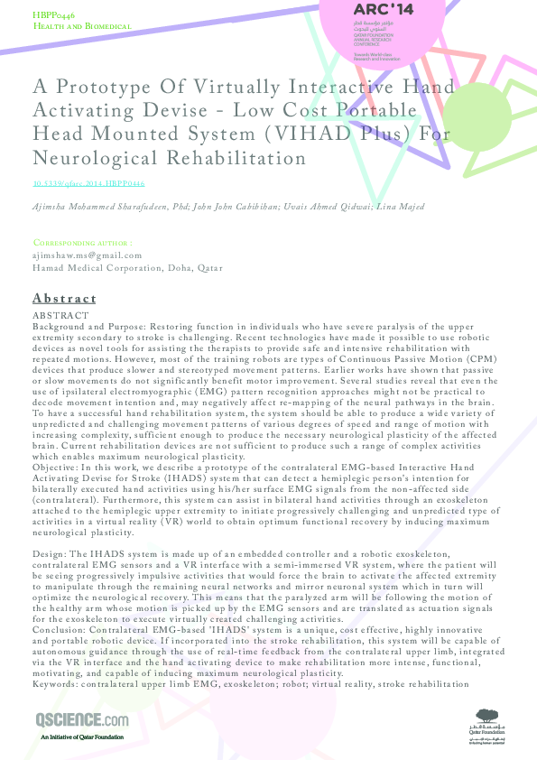 (PDF) A Prototype Of Virtually Interactive Hand Activating Devise - Low ...