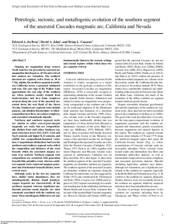 (PDF) Petrologic, tectonic, and metallogenic evolution of the southern ...
