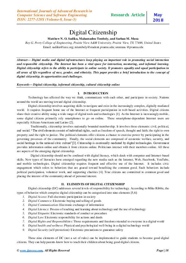 (PDF) Digital Citizenship