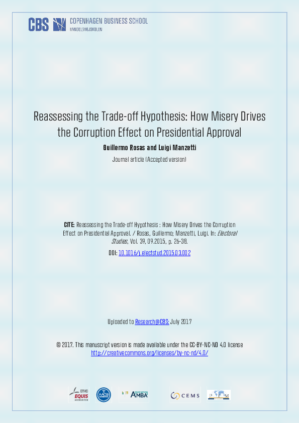 (PDF) Reassessing the trade-off hypothesis: How misery drives the ...