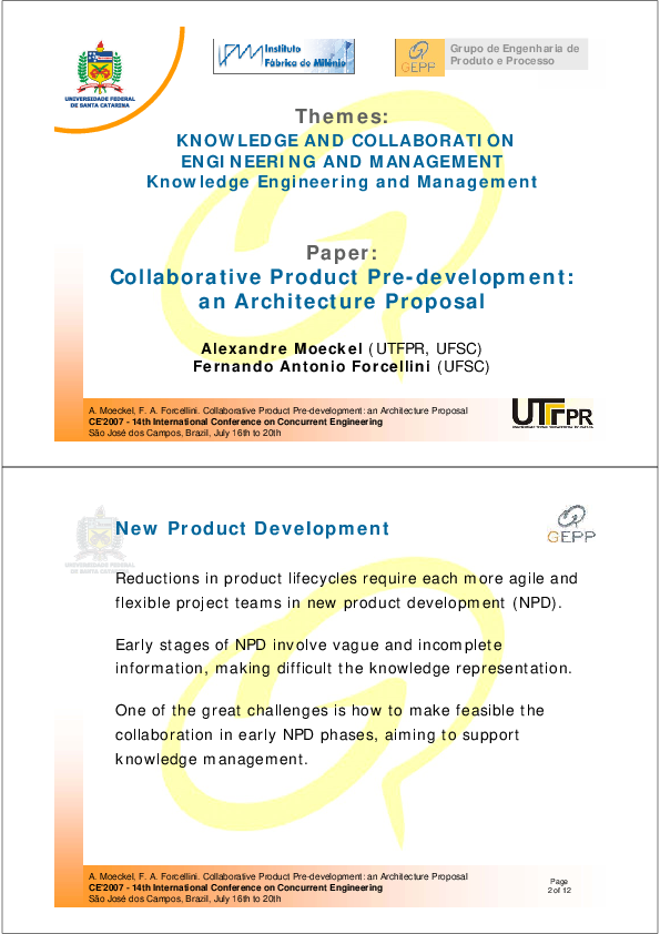 (PDF) Collaborative Product Pre-development: an Architecture Proposal