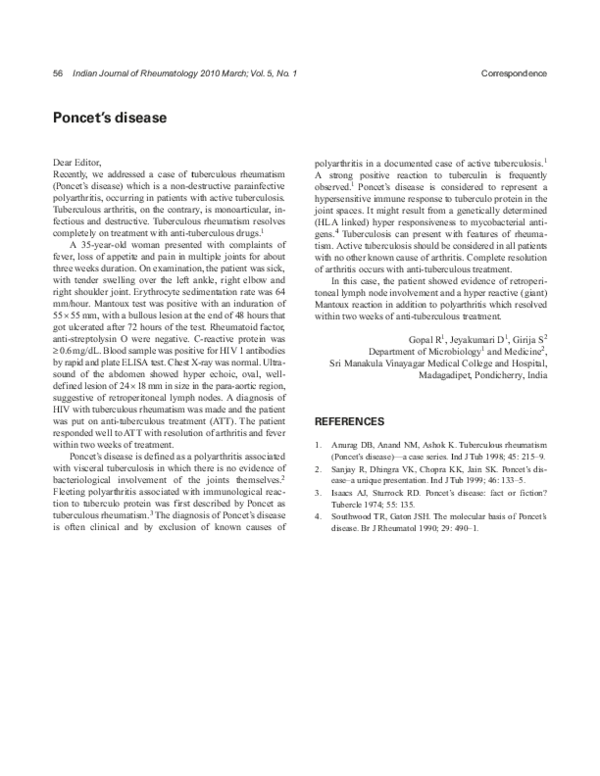 (PDF) Poncet's disease