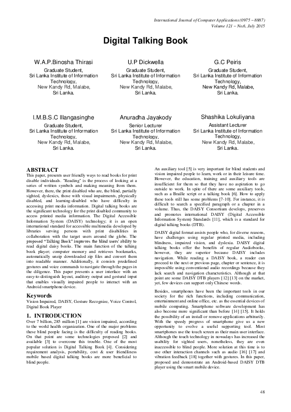 (PDF) Digital Talking Book