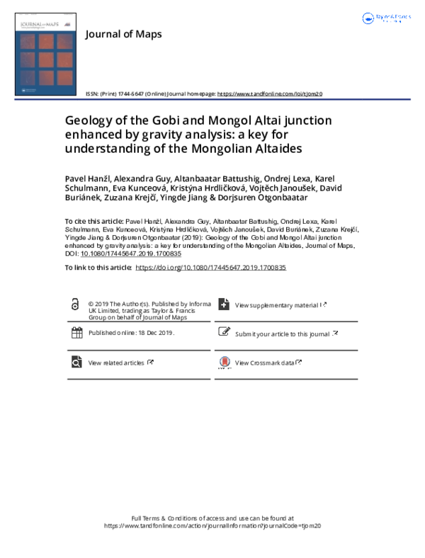 (PDF) Geology of the Gobi and Mongol Altai junction enhanced by gravity analysis: a key for ...