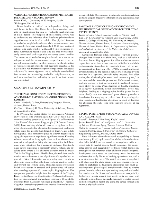 (PDF) Lawton’s Theory of Person-Environment Fit: Theoretical Foundations for Detecting Tipping ...