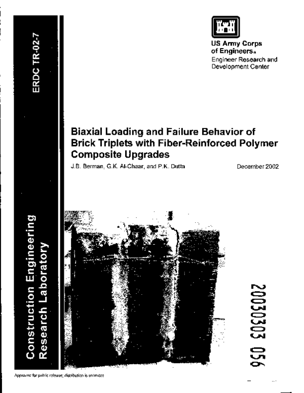 (PDF) Biaxial Loading and Failure Behavior of Brick Triplets With Fiber ...