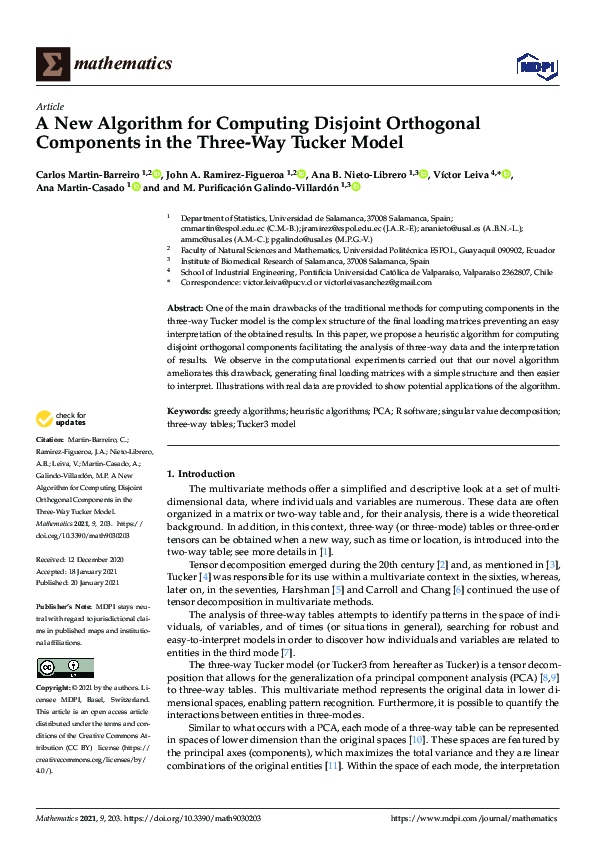 (PDF) A New Algorithm for Computing Disjoint Orthogonal Components in the Three-Way Tucker Model