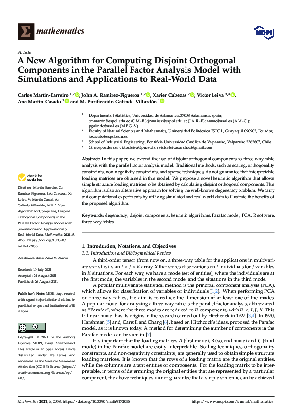 (PDF) A New Algorithm for Computing Disjoint Orthogonal Components in the Parallel Factor ...