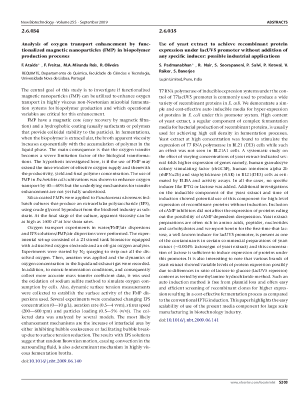 (PDF) Use of yeast extract to achieve recombinant protein expression ...