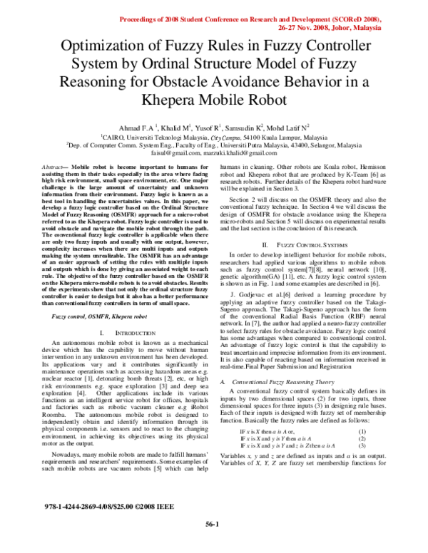 (PDF) Optimization of Fuzzy Rules in Fuzzy Controller System by Ordinal Structure Model of Fuzzy ...