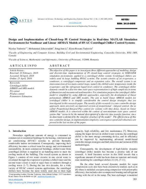 Pdf Design And Implementation Of Closed Loop Pi Control Strategies In