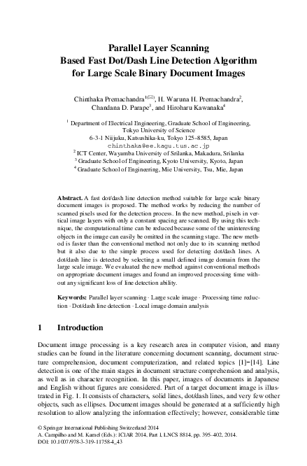 (PDF) Parallel Layer Scanning Based Fast Dot/Dash Line Detection Algorithm for Large Scale ...