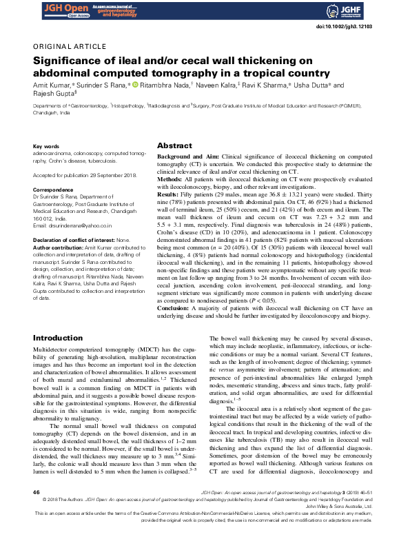 (PDF) Significance of ileal and/or cecal wall thickening on abdominal ...