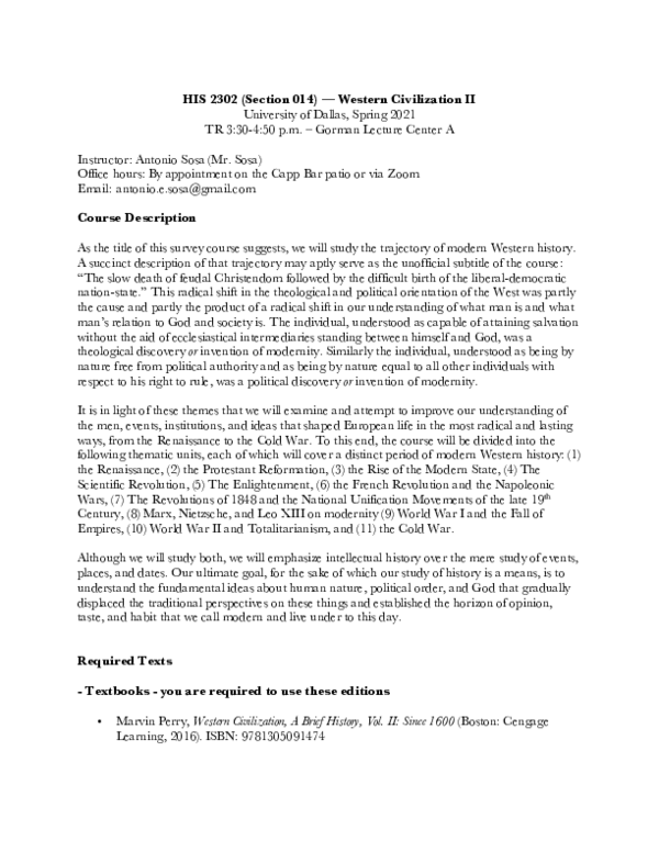(PDF) Western Civilization II
