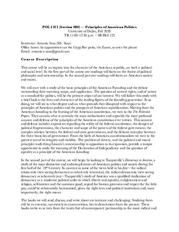(PDF) Principles of American Politics