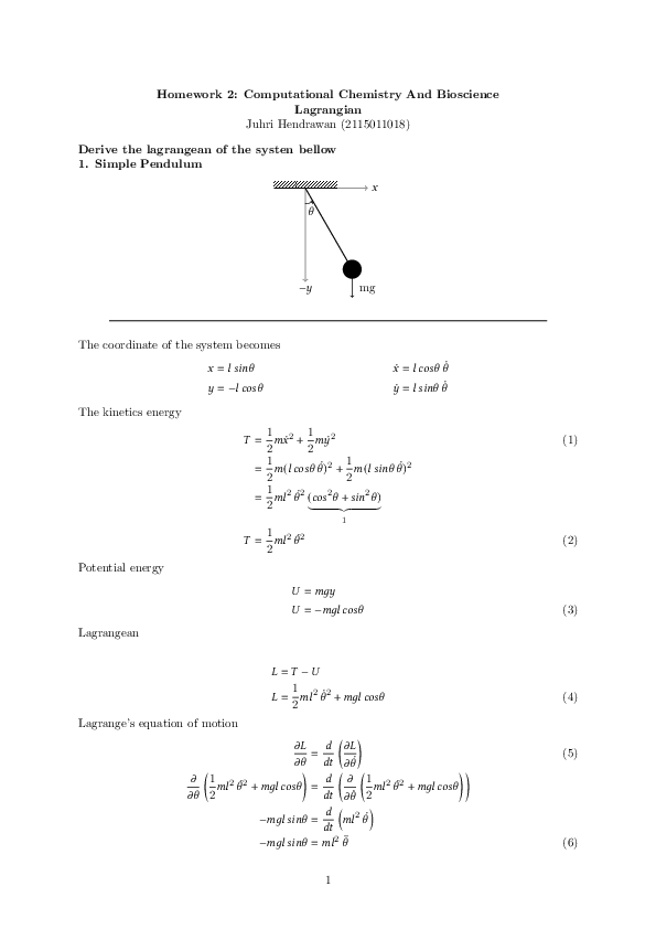 (PDF) Simple Pendulum