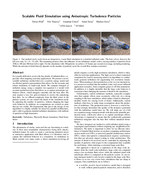 Pdf Scalable Fluid Simulation Using Anisotropic Turbulence Particles