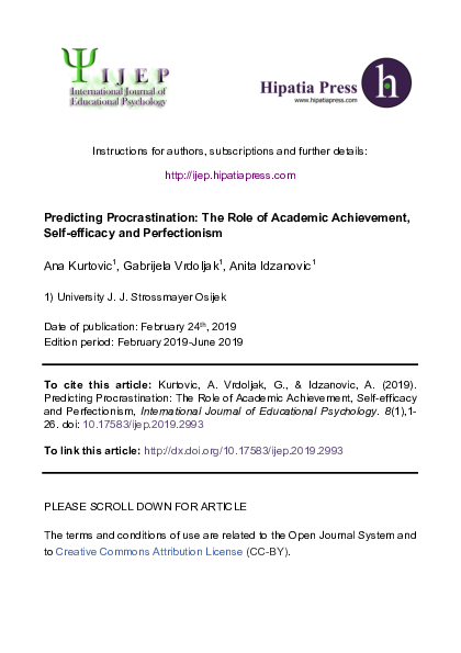 (PDF) Predicting Procrastination: The Role of Academic Achievement ...