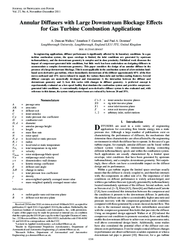 (PDF) Annular Diffusers with Large Downstream Blockage Effects for Gas ...