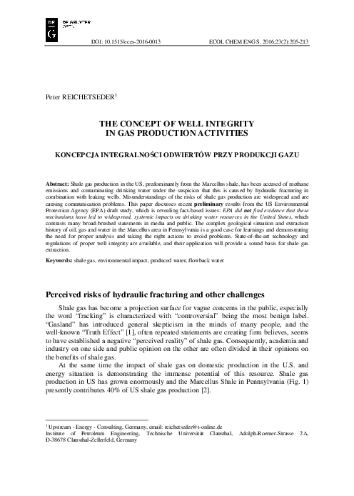 (PDF) The concept of well integrity in gas production activities