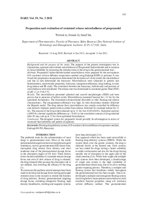 Pdf Preparation And Evaluation Of Sustained Release Matrix Tablet Of Diclofenac Sodium Using