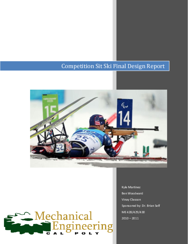 (PDF) Competition Sit Ski Final Design Report