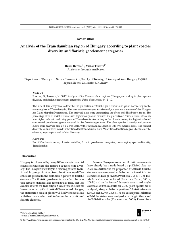 (PDF) Analysis of the Transdanubian region of Hungary according to ...