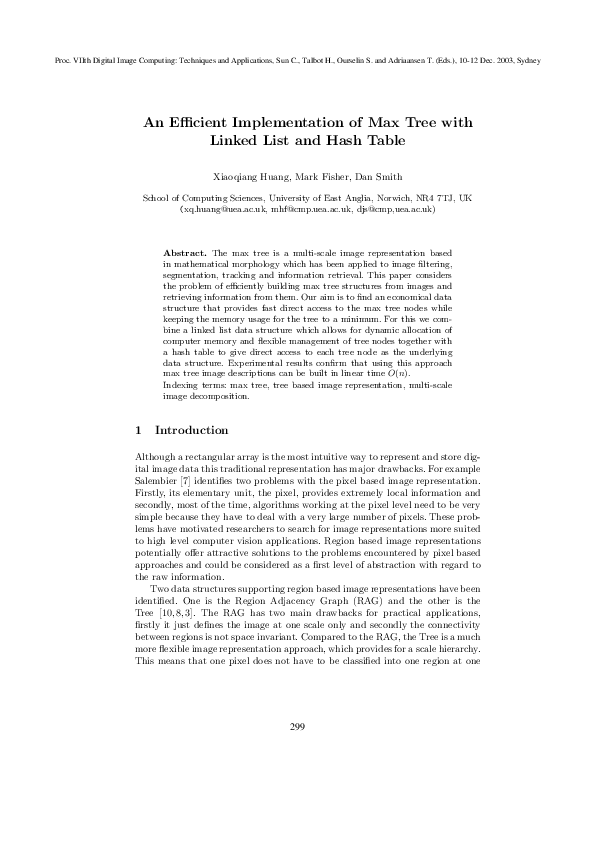 (PDF) An Efficient Implementation of Max Tree with Linked List and Hash ...