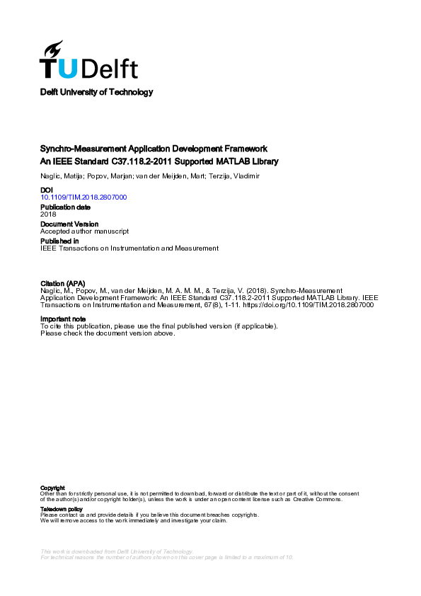 (PDF) Synchro-Measurement Application Development Framework: An IEEE Standard C37.118.2-2011 ...