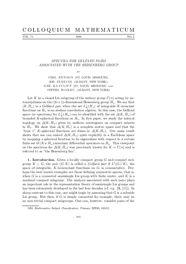 (PDF) Colloquium Mathematicum