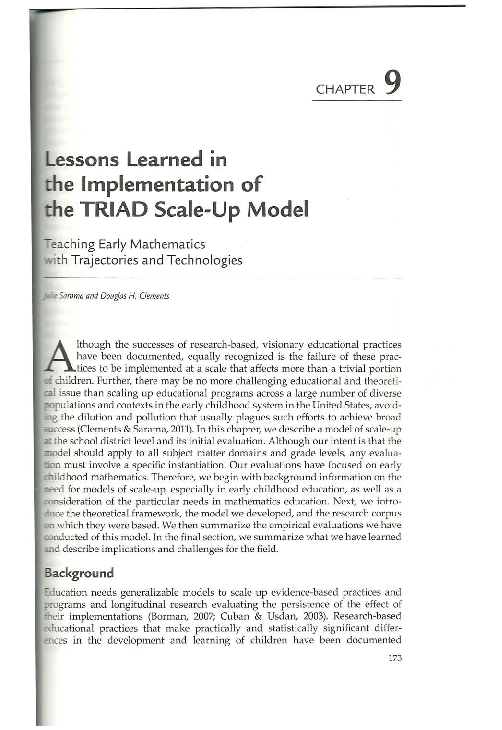 (PDF) Lessons learned in the implementation of the TRIAD scale-up model ...