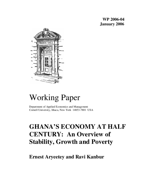 (PDF) Ghana's Economy at Half Century: An Overview of Stability, Growth ...