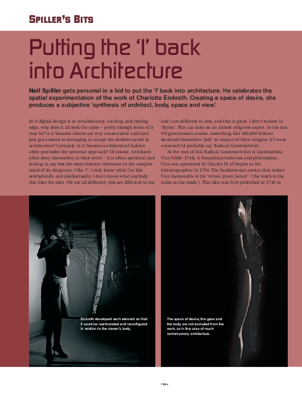 (PDF) Putting the ‘I’ back into Architecture | Neil Spiller - Academia.edu