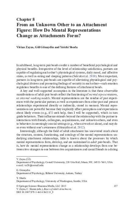 (PDF) From an Unknown Other to an Attachment Figure: How Do Mental ...