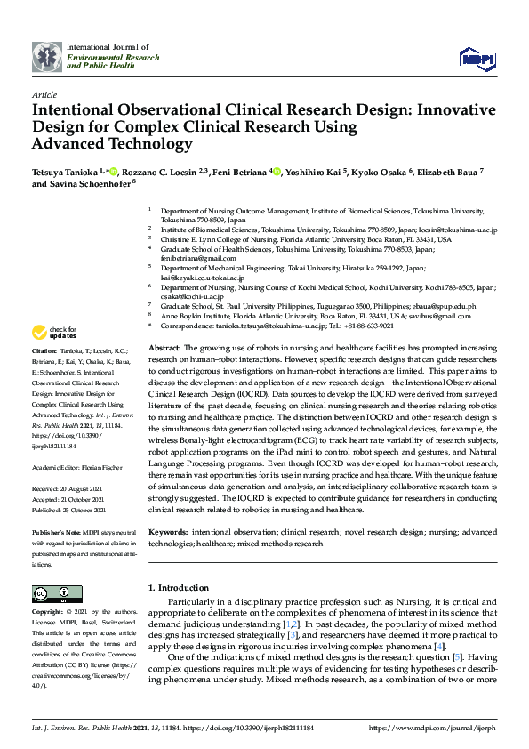(PDF) Intentional Observational Clinical Research Design: Innovative ...