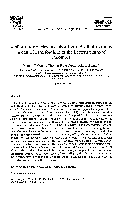 (PDF) A pilot study of elevated abortion and stillbirth ratios in ...