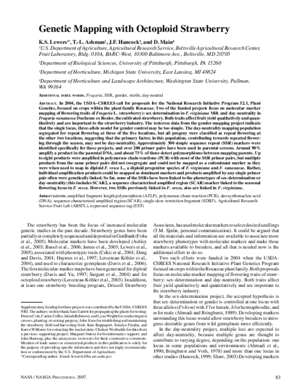 Genetic mapping with octoploid strawberry