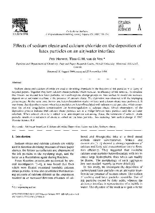 (PDF) Effects of sodium oleate and calcium chloride on the deposition ...