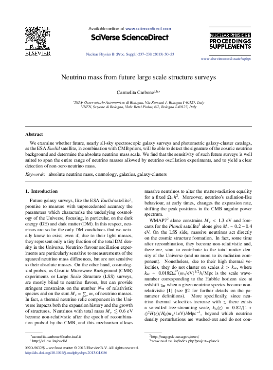 (PDF) Neutrino mass from future large scale structure surveys