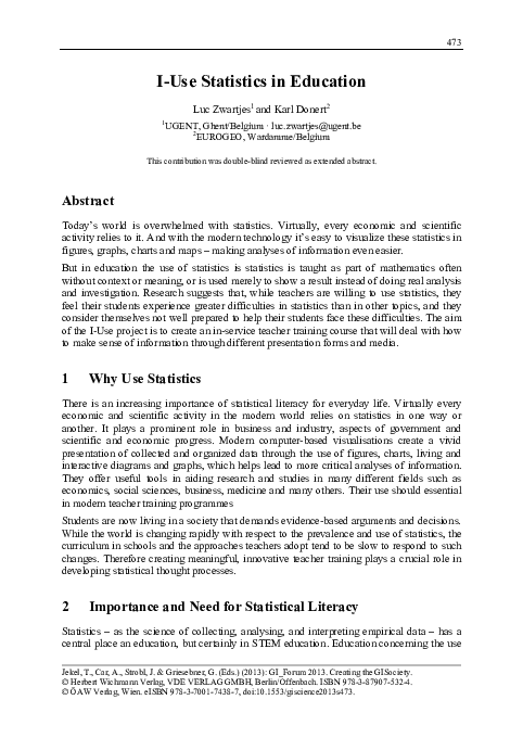 (PDF) I-Use Statistics in Education