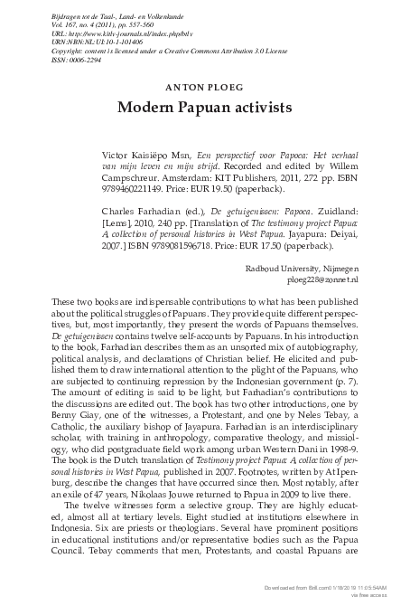 (PDF) Modern Papuan activists