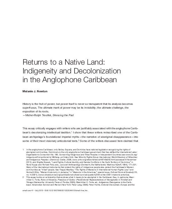 (PDF) Returns to a Native Land: Indigeneity and Decolonization in the ...